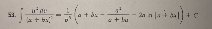 Solved 23. Verify Formula 53 in the Table of Integrals (a) | Chegg.com