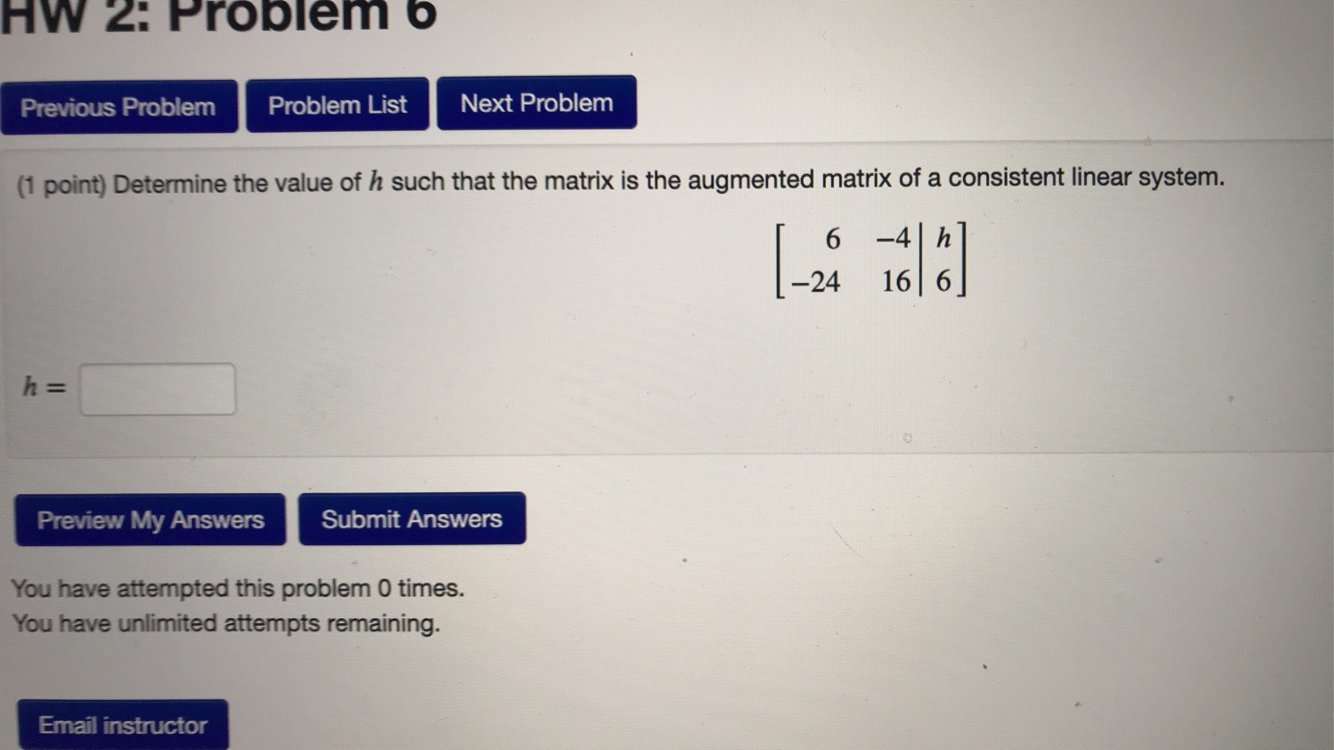 Solved HW 2: Problem 6 Previous Problem Problem List Next | Chegg.com