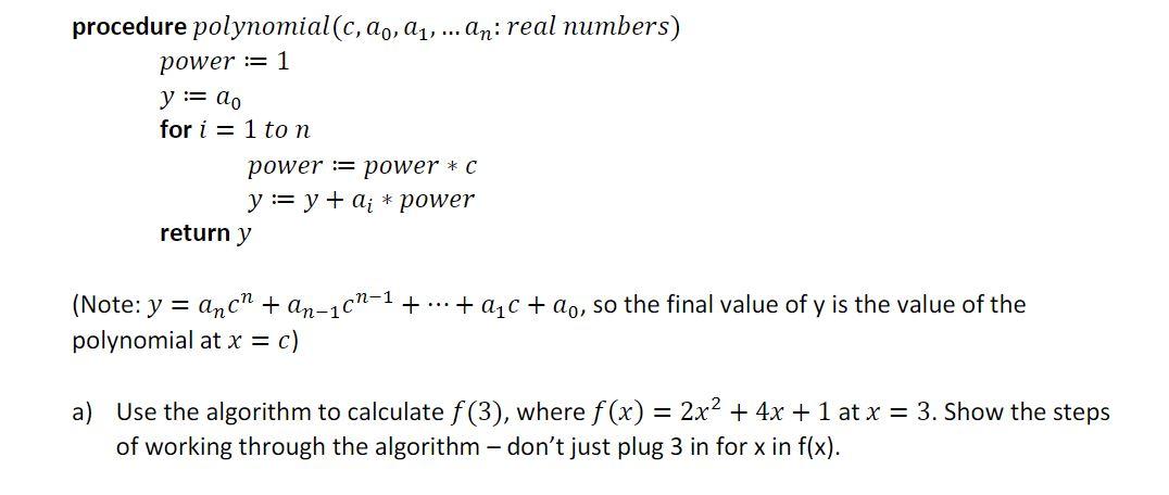 Solved b) How many multiplications and additions are needed | Chegg.com