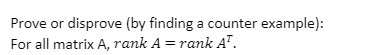 Solved Prove or disprove (by finding a counter example): For | Chegg.com
