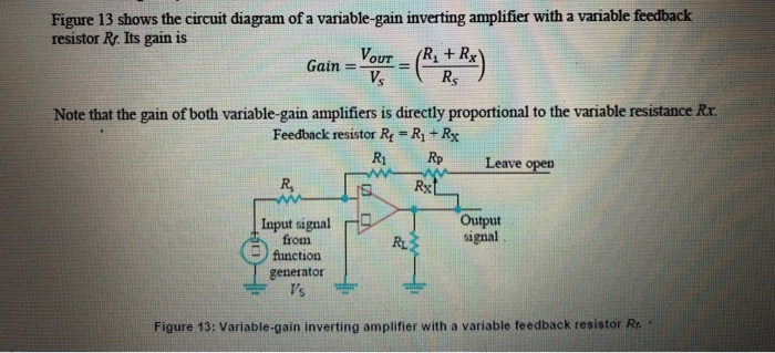 Solved 3. For the variable-gain inverting amplifier shown in | Chegg.com