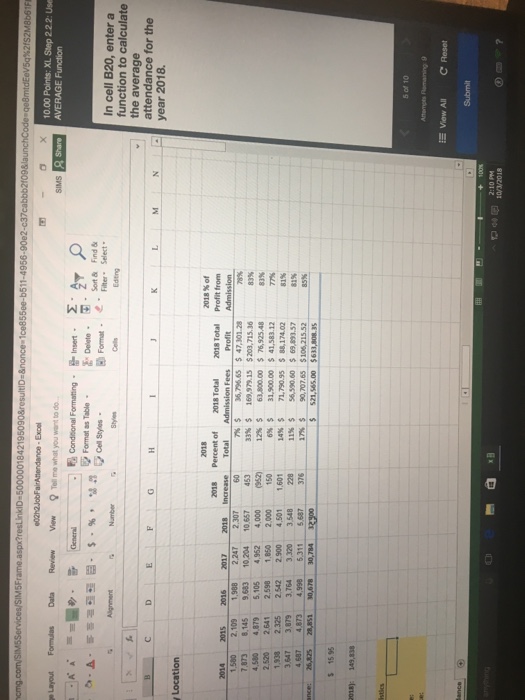 Solved In Cell B20 Enter A Function To Calculate The
