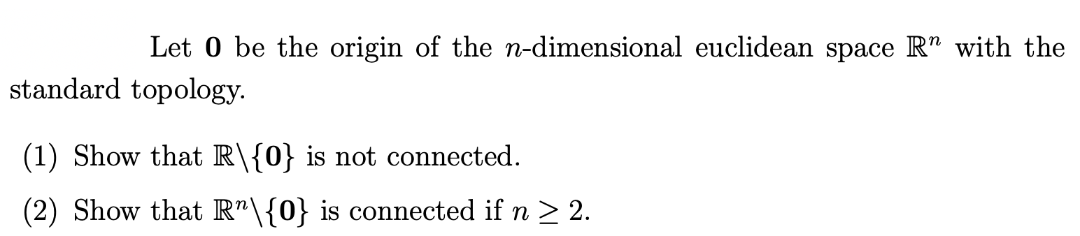 Solved Let O be the origin of the n-dimensional euclidean | Chegg.com