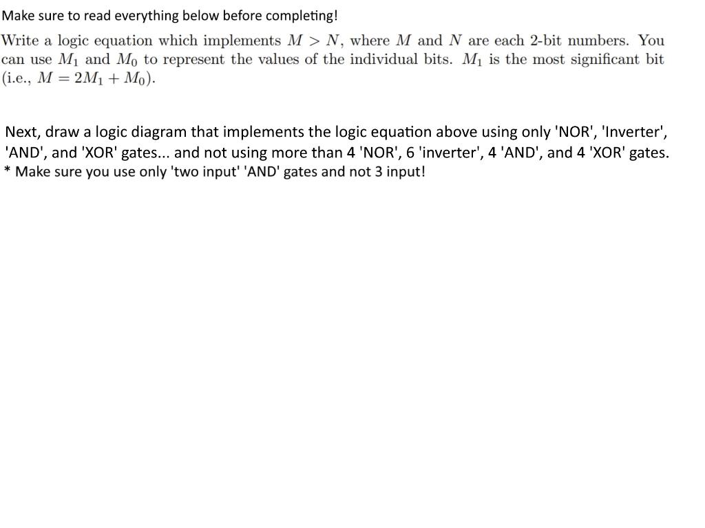 Solved Make sure to read everything below before completing! | Chegg.com