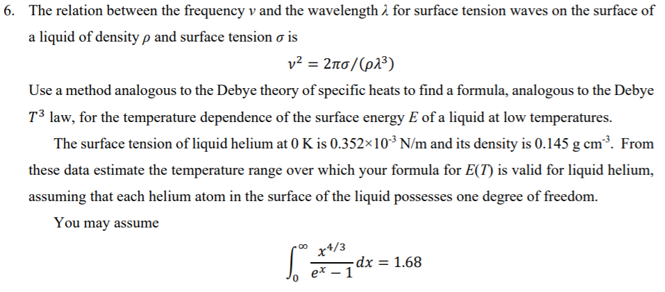 Solved 6. The relation between the frequency v and the | Chegg.com