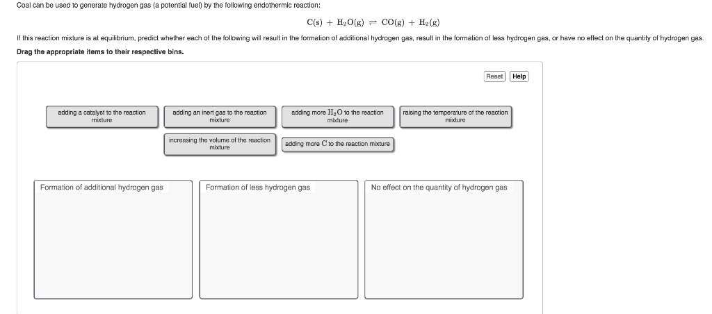 Solved Coal can be used to generate hydrogen gas (a | Chegg.com