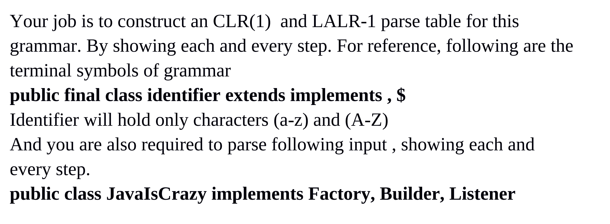 Solved Q1.Suppose that we want to describe Java style class | Chegg.com