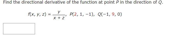 Solved Find the directional derivative | Chegg.com