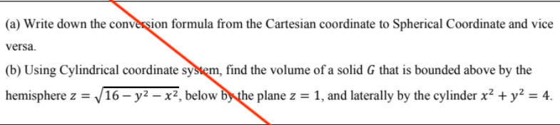 Solved (a) Write down the conversion formula from the | Chegg.com