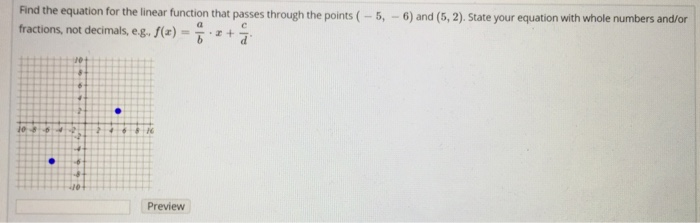 Solved Find the equation for the linear function that passes | Chegg.com