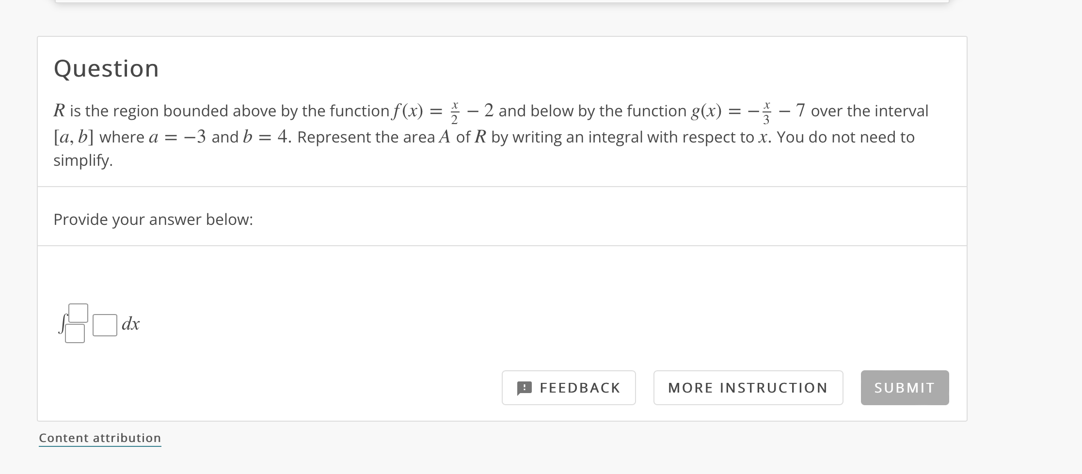Solved R is the region bounded above by the function | Chegg.com