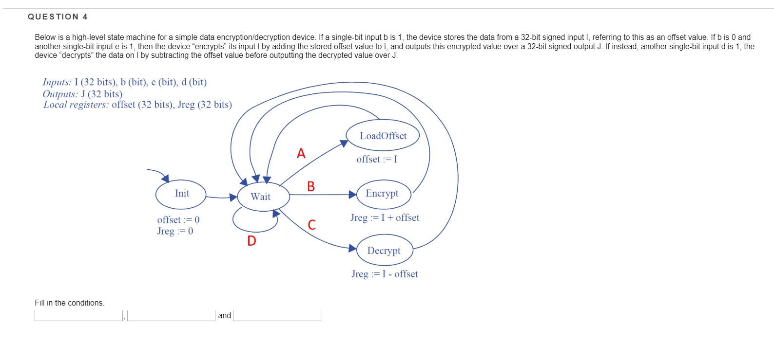 Solved QUESTION 4 Below is a high-level state machine for a | Chegg.com