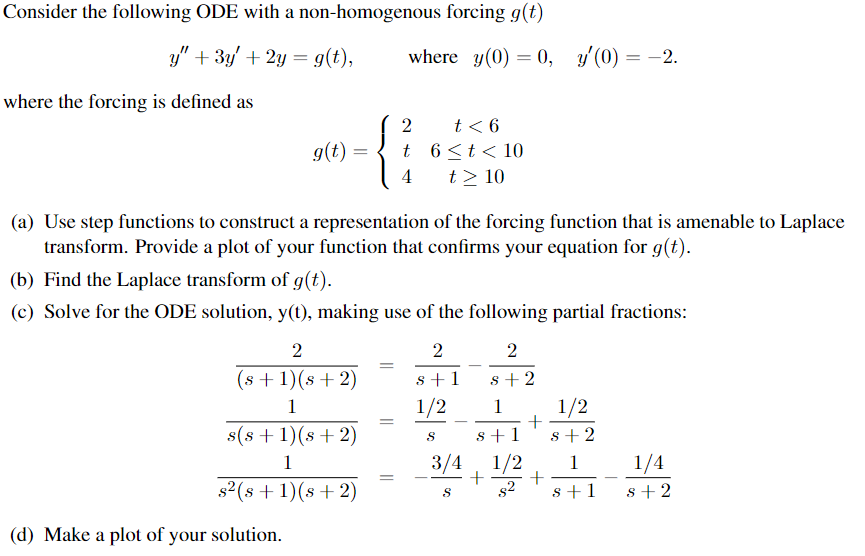 Solved Consider the following ODE with a non-homogenous | Chegg.com