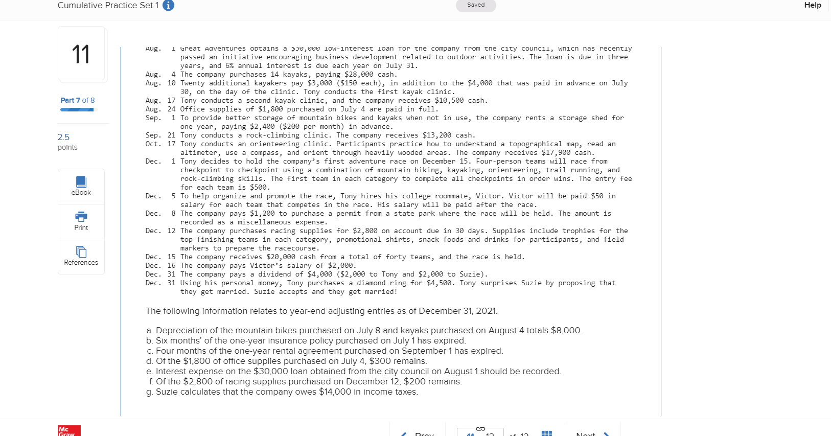 Cumulative Practice Set 1 0 Saved Help Save & Exit | Chegg.com