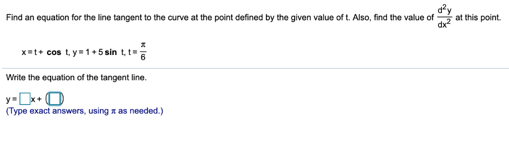 Solved at this point. dx2 Find an equation for the line | Chegg.com