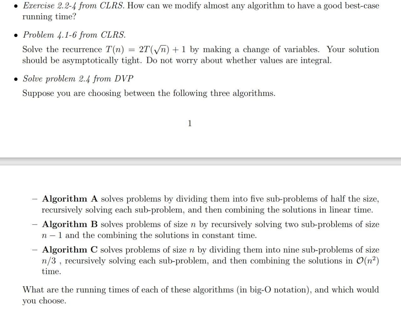 Solved - Exercise 2.2-4 from CLRS. How can we modify almost | Chegg.com