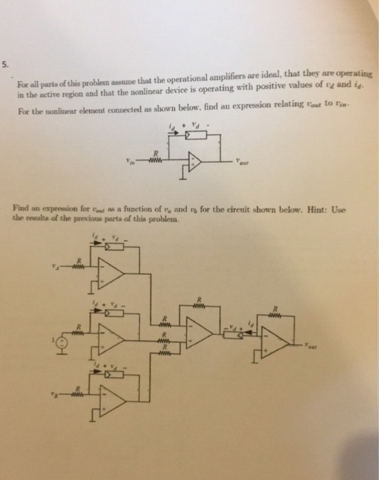 Solved Find an expression for about as a function of Va and | Chegg.com