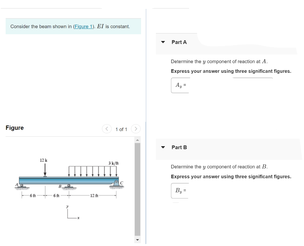 Solved Consider the beam shown in (Figure 1). EI is | Chegg.com