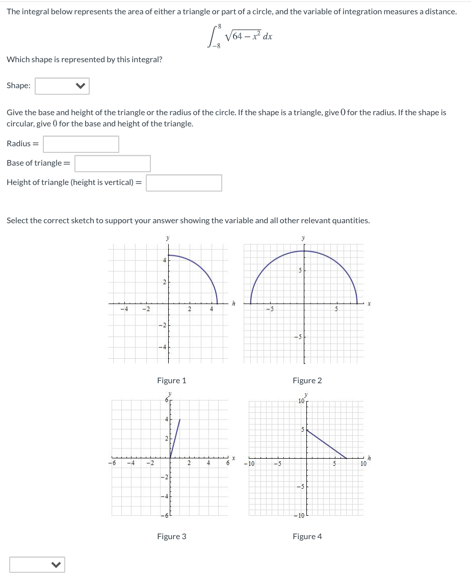 Solved The integral below represents the area of either a | Chegg.com