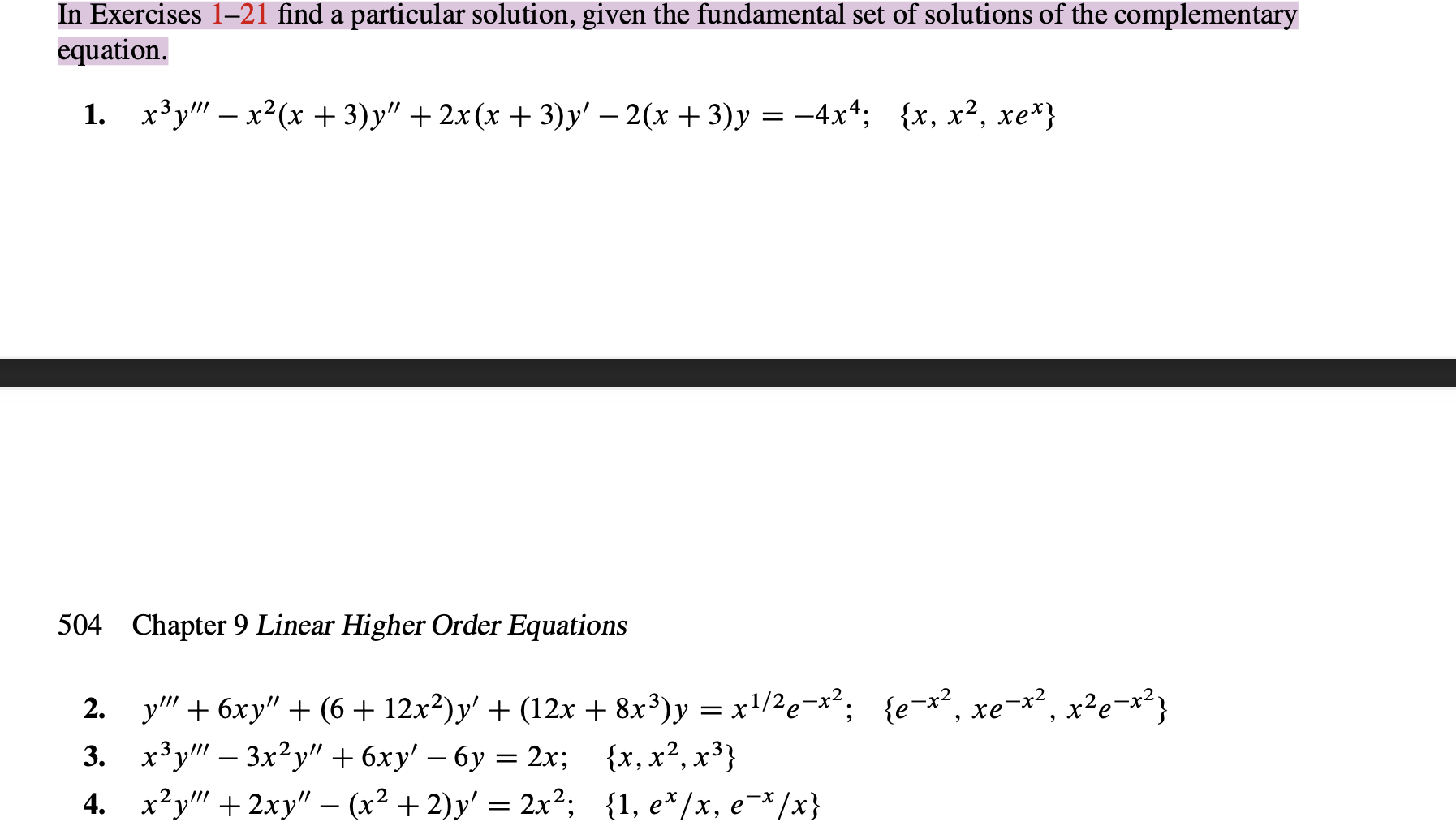 Solved In Exercises 1-21 find a particular solution, given | Chegg.com