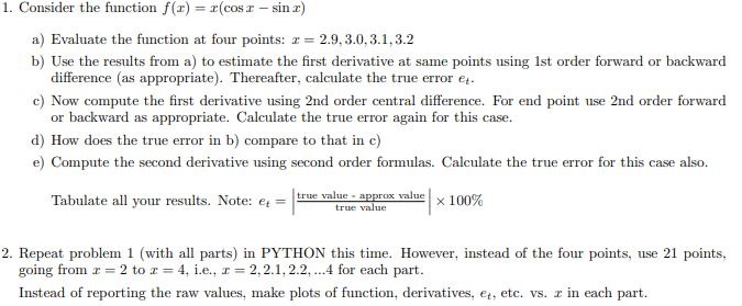 Solved Repeat problem 1 (with all parts) ﻿in PYTHON this | Chegg.com