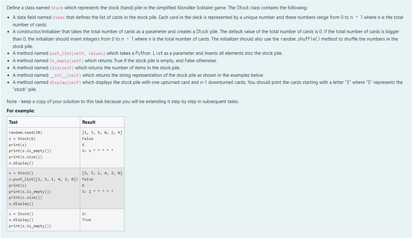 Solved Define a class named Stock which represents the stock | Chegg.com