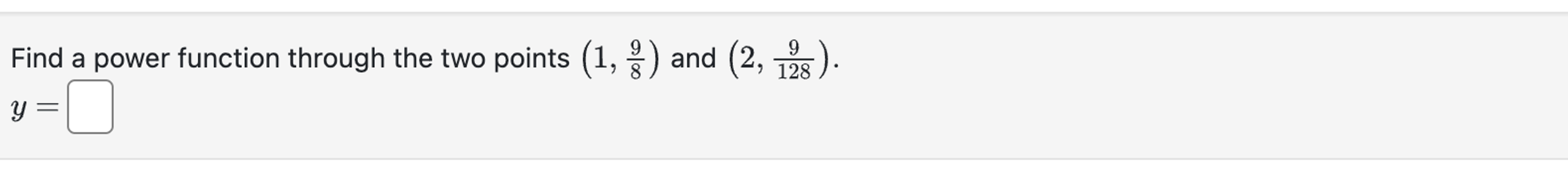 Solved Find a power function through the two points (1,98) | Chegg.com