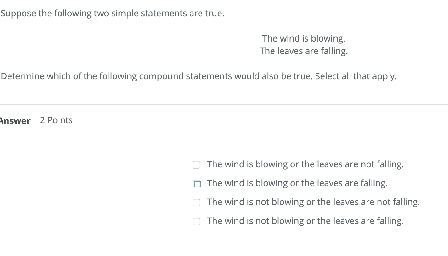 Solved Suppose the following two simple statements are true. | Chegg.com