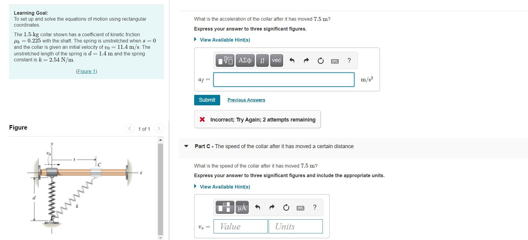 Solved Equations of Motion: Rectangular Coordinates Learning | Chegg.com