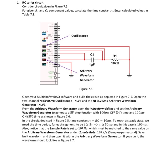 Solved Consider circuit given in Figure 7.5. For given R, | Chegg.com