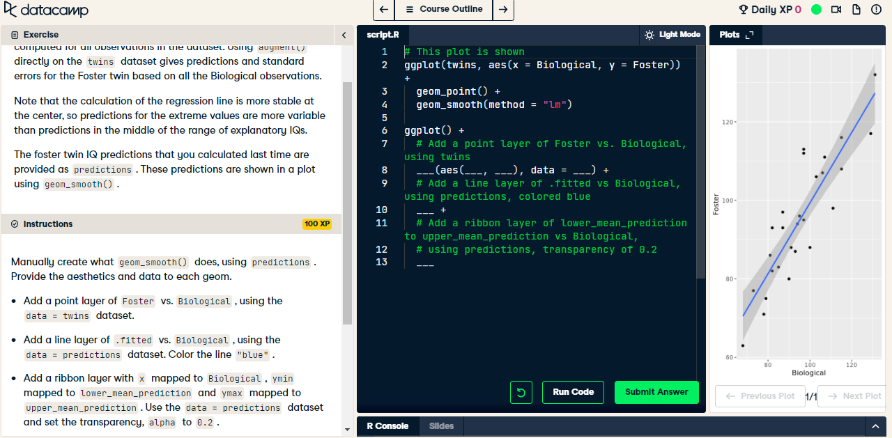 Solved R datacamp Course Outline 9 Daily XPO