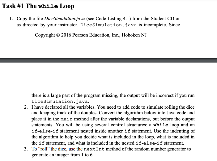 Solved 'ask #1 The while Loop 1. Copy the file | Chegg.com