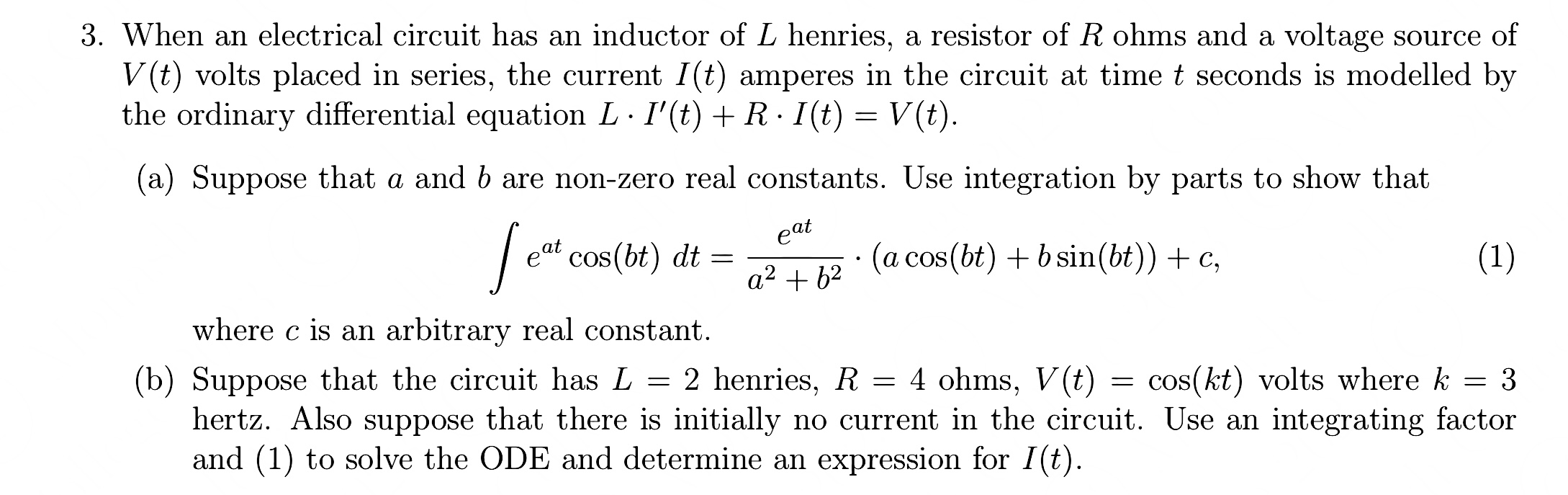 Solved When an electrical circuit has an inductor of L | Chegg.com