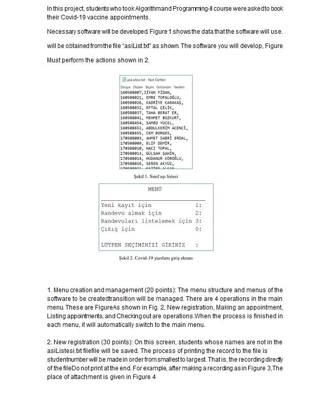 In this project, students who took Algorithmand | Chegg.com