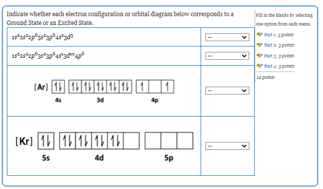 Solved Indicate whether each electron configuration or | Chegg.com