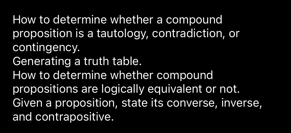 Solved How to determine whether a compound proposition is a | Chegg.com