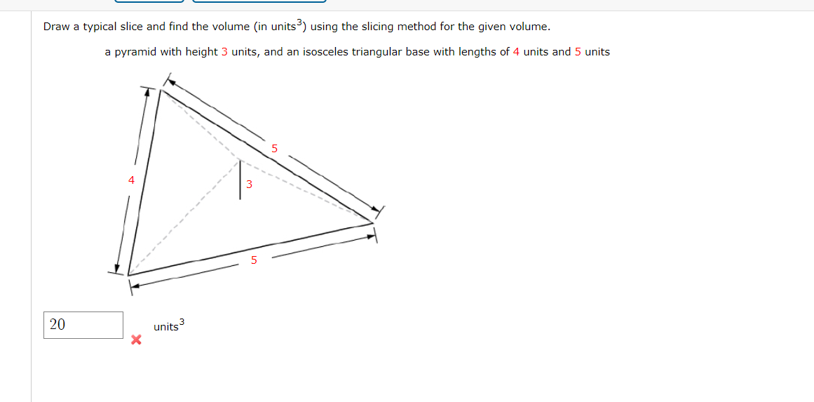 Solved Draw a typical slice and find the volume (in units) | Chegg.com