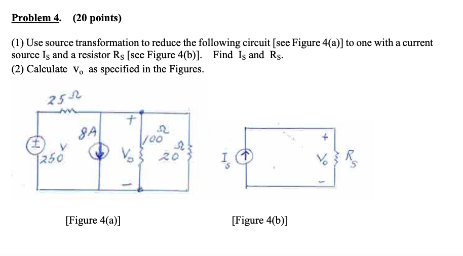 Solved (1) Use source transformation to reduce the following | Chegg.com