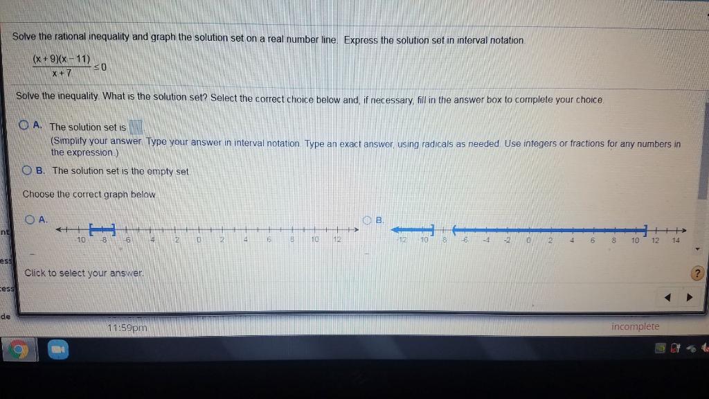 Solved Solve The Rational Inequality And Graph The Solution 5413