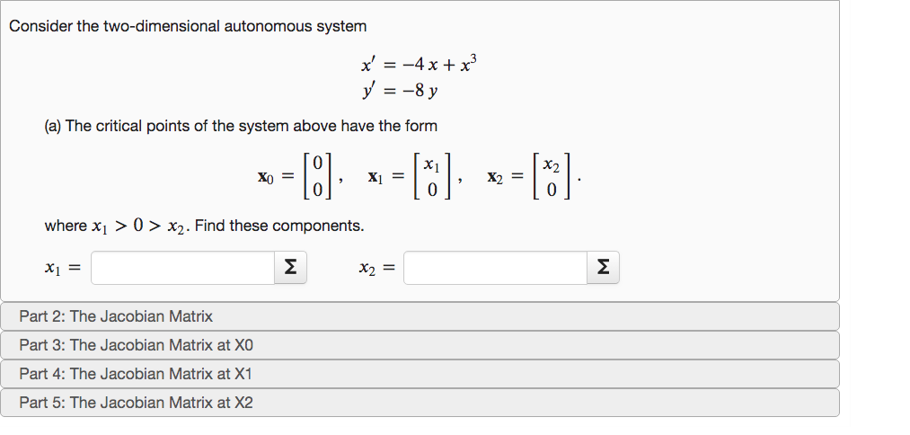 Solved Part 1: Critical Points Consider the two-dimensional | Chegg.com