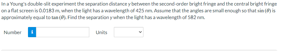 Solved In a Young's double-slit experiment the separation | Chegg.com