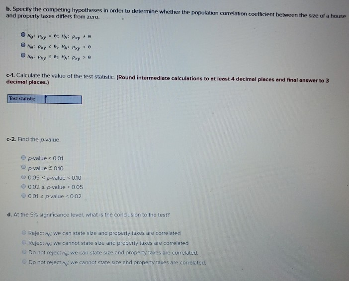 Solved A realtor studies the relationship between the size | Chegg.com