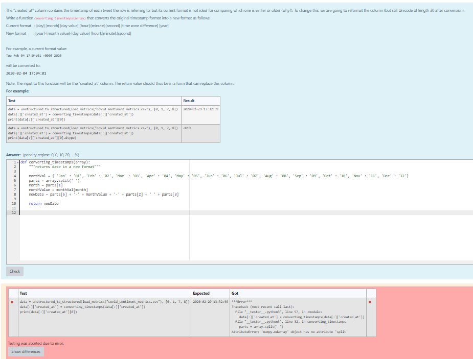 Solved The "created_at" column contains the timestamp of | Chegg.com