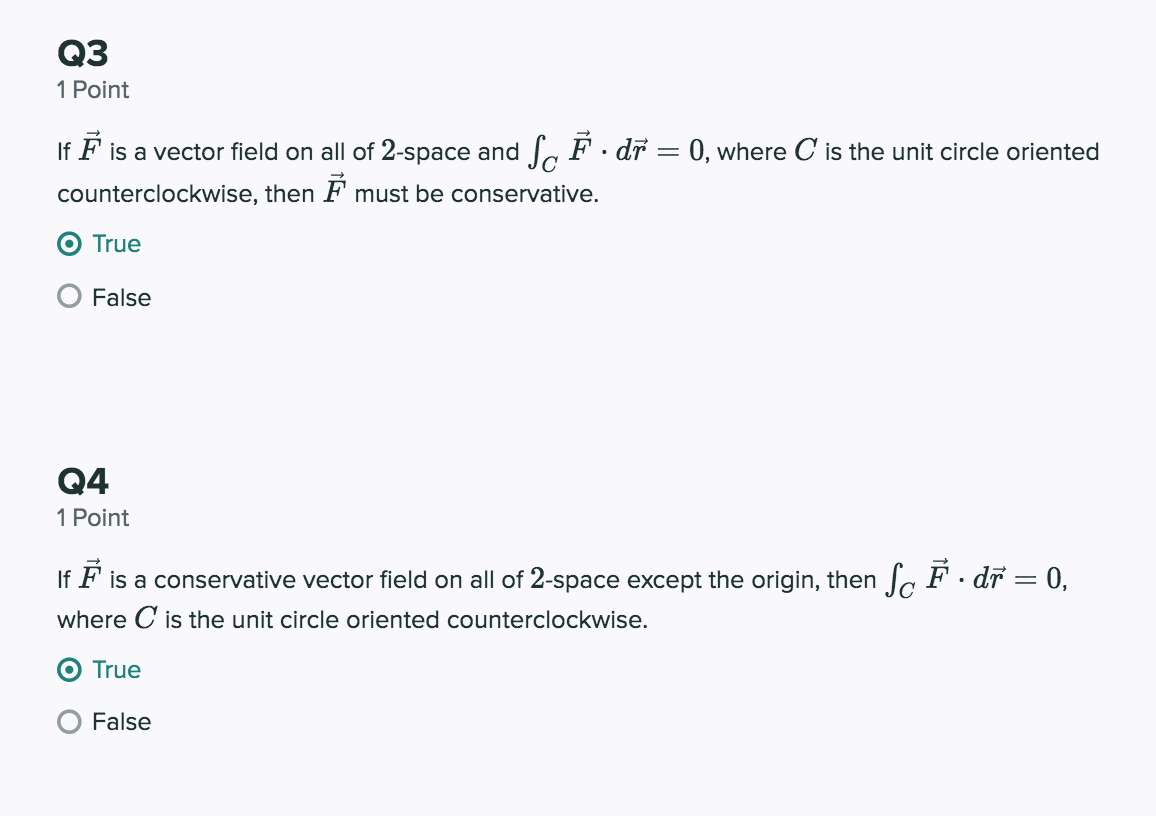 Solved on calc 3 Line Integrals, Conservative Vector Fields. | Chegg.com