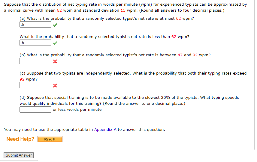 Solved Suppose that the distribution of net typing rate in | Chegg.com