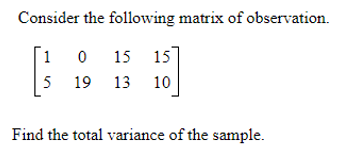 Solved Consider the following matrix of | Chegg.com