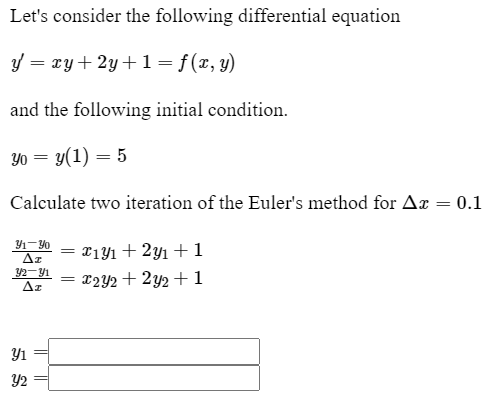Solved Let's consider the following differential equation | Chegg.com