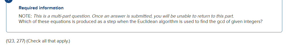 Solved Required information NOTE: This is a multi-part | Chegg.com