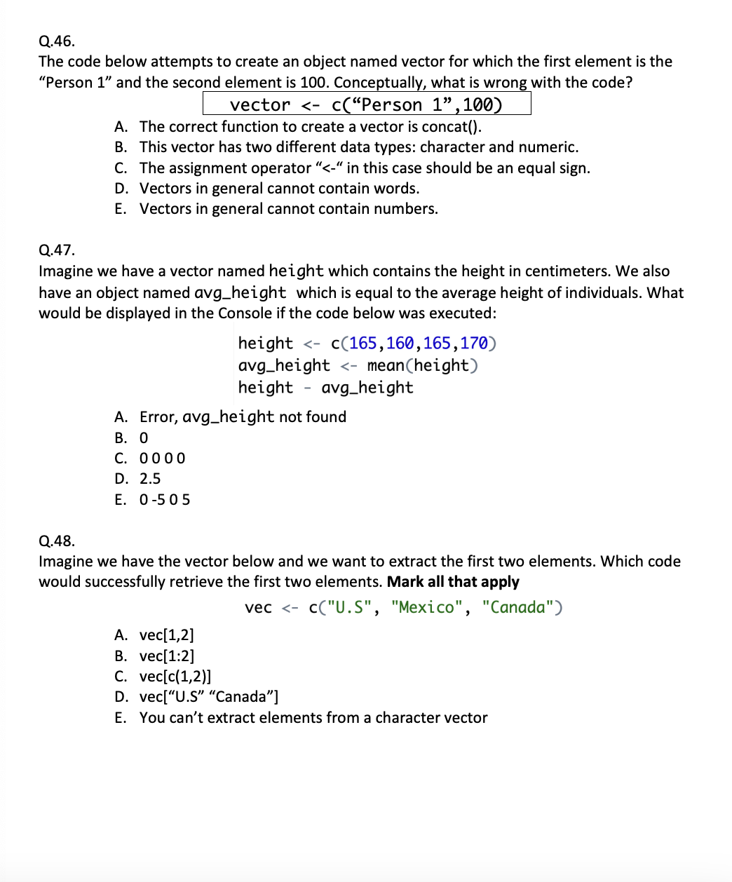 Q.46. The code below attempts to create an object | Chegg.com