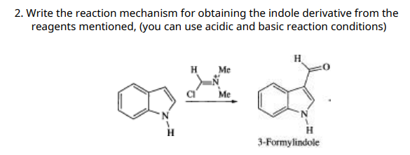 Solved Part 2: synthesis of Indoles and their reactions 1. | Chegg.com